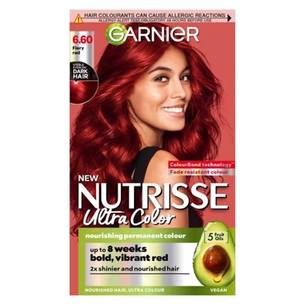 Garnier Nutrisse Ultra Color Permanent Colour 6.60 Fiery Red – Lionel ...